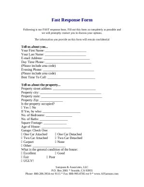 Fast Response Doc Template PdfFiller