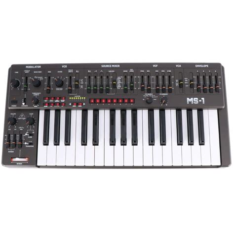 Behringer Ms 1 Black Analogue Monophonic Synthesizer For Sale Bax