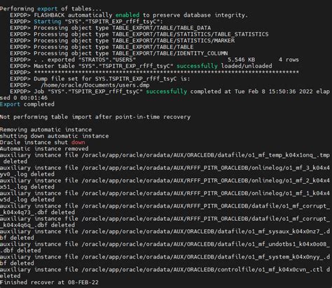 How To Restore A Table To A Specific Point In Time In Oracle Database