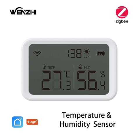 zigbee temperature humidity sensor luminous intensity digital meter wireless weather station