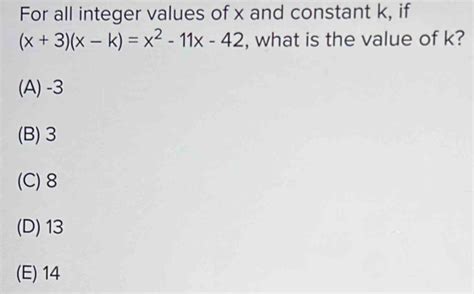 solved for all integer values of x and constant k if x 3 x k x 2