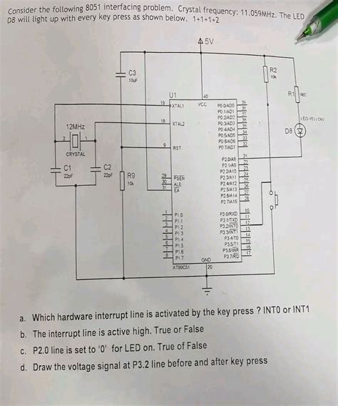 Solved Consider The Following 8051 Interfacing Problem
