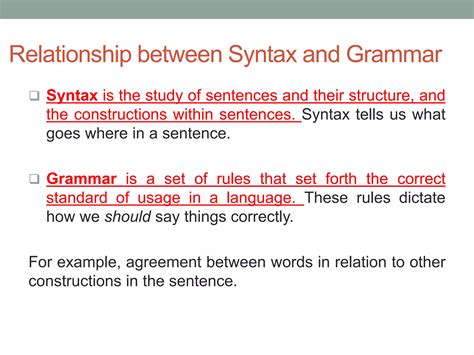 Syntax And Grammar Pptx