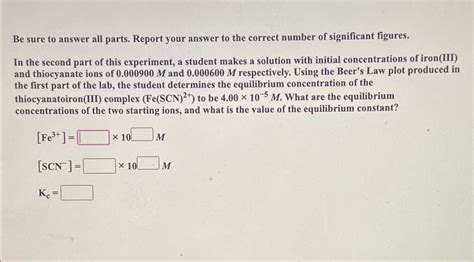 Solved Be Sure To Answer All Parts Report Your Answer To Chegg