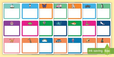 👉 New Mixed Images Themed Peg Labels Teacher Made