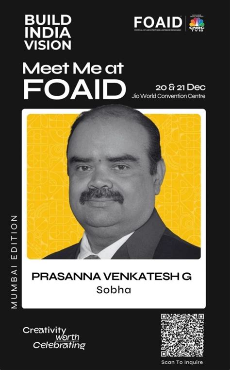 Prasanna Venkatesh G On Linkedin Foaidindia Sobha Buildindiavision