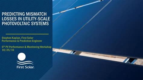 Predicting Mismatch Losses In Utility Scale Photovoltaic Systems Pdf