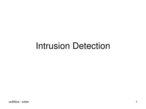 Ppt Intrusion Detection Powerpoint Presentation Free Download Id