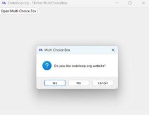 How To Create MultiChoiceBox In Python TKinter Codeloop