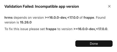 Incompatible App Version