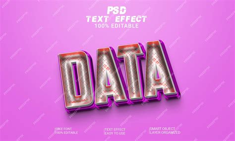Premium Psd 3d Text Effect Data Full Editable Text Style Psd File