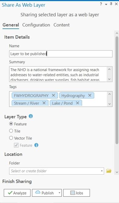 FAQ How Do I Include Metadata When Publishing Layers