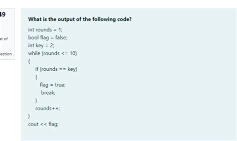 Solved 4 Of Estion What Is The Output Of The Following Code