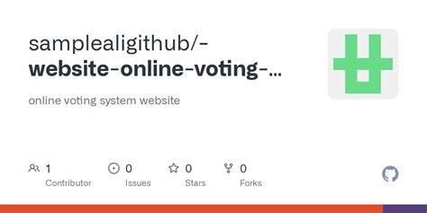 Github Samplealigithub Website Online Voting System Online Voting