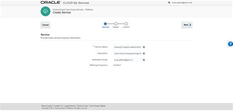 setting up oracle event hub apache kafka cloud service and pub and sub