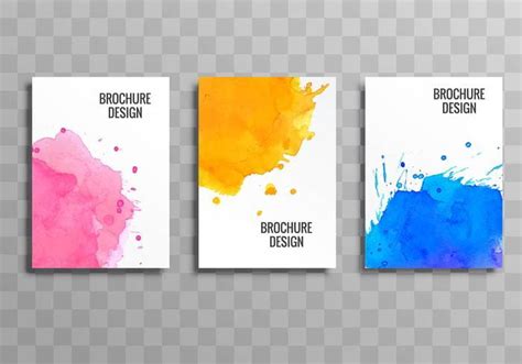 추상적 인 사업 브로셔 다채로운 템플릿 배경 Eps Uidownload