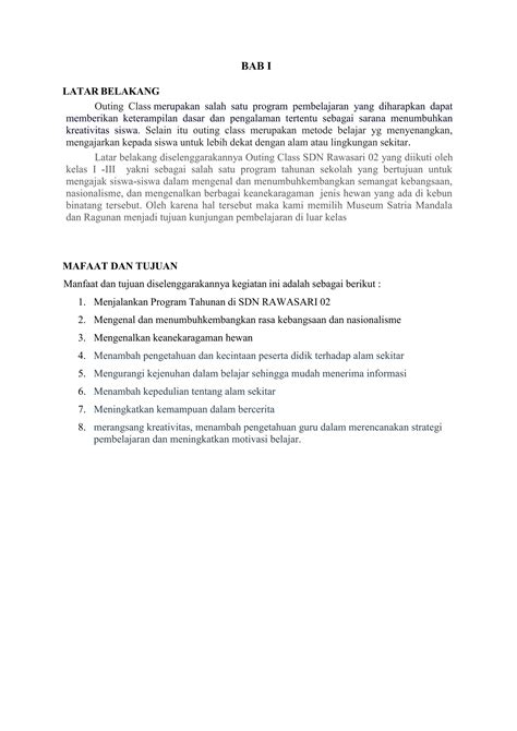 Laporan Kegiatan Outing Classdocx