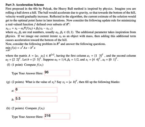 Solved Part Acceleration Scheme First Proposed In The S Chegg