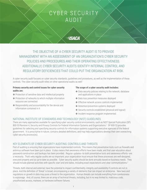 Cyber Audit Cyber Crime Network Security Cyber Security Audit 2023 Pdf