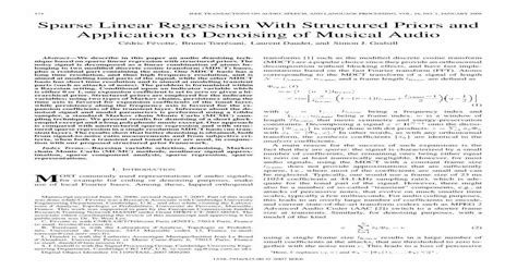 Sparse Linear Regression With Structured Priors And Application To