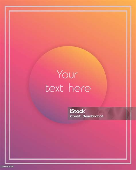 사각형 프레임 및 텍스트에 대 한 장소 간단한 레드와 핑크 그라데이션 배너 템플릿 배경 벡터 일러스트 레이 션 그라데이션에 대한