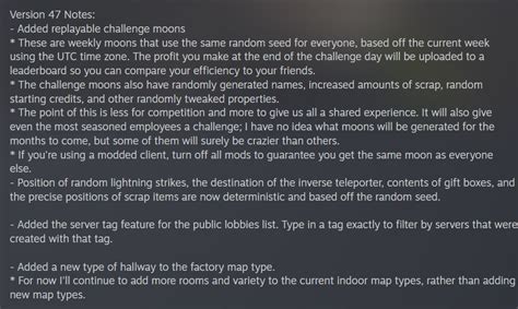 Lethal Company Patch 47 Adds Challenge Moons Improves Shovels And