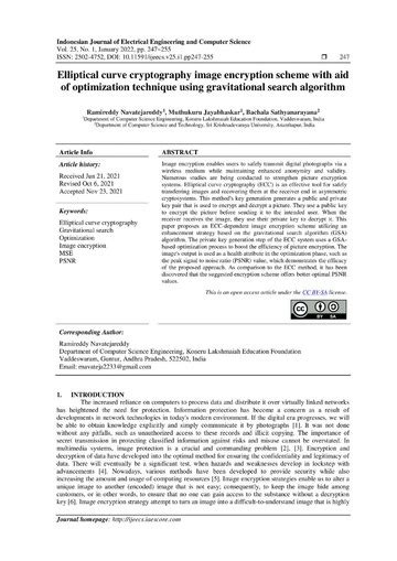 Elliptical Curve Cryptography Image Encryption Scheme With Aid Of