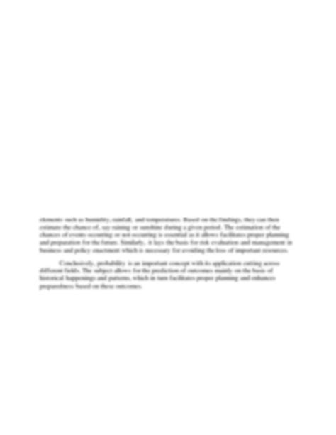 SOLUTION Real Life Applications Of Probability Studypool
