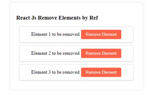 React Js Remove Element By Ref