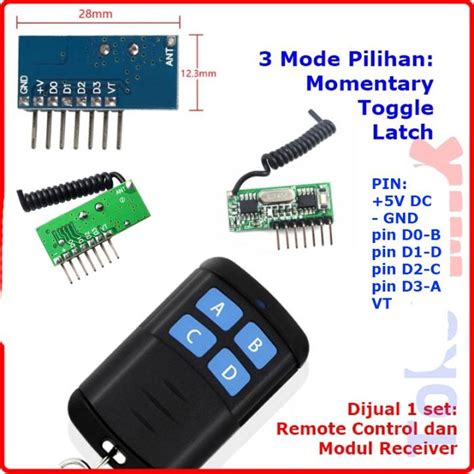DIY Modul Smart Remote Control Module Transmitter Dan Receiver MHz Lazada Indonesia