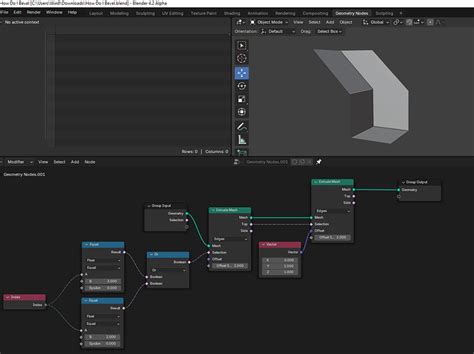geometry nodes bevel a specific edge basics and interface blender