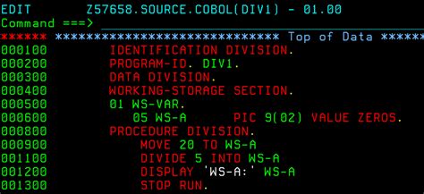 z os mainframe cobol programming