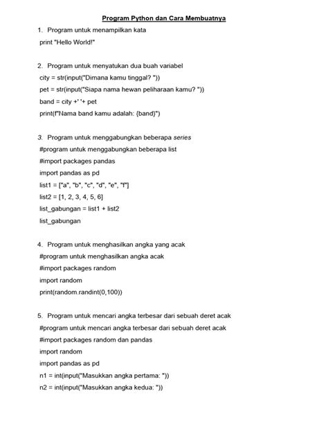 Program Python Dan Cara Membuatnya Pdf