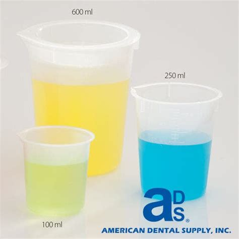 3972972 Beakers 600 Ml Beaker Plastic B894 4 Dental Supplies And