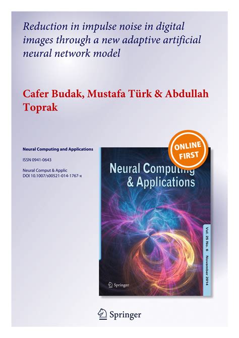 Pdf Reduction In Impulse Noise In Digital Images Through A New Adaptive Artificial Neural