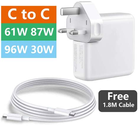 W Usb C Power Adapter Compatible With Macbook Pro Air Usb C Charger Inch With Type C Charge