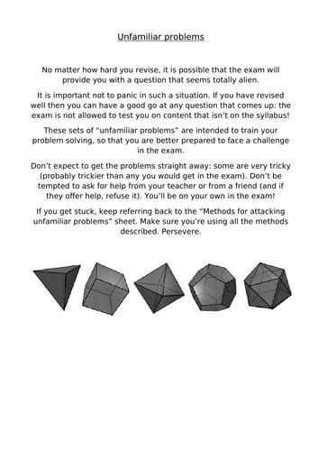 problem solving guidance and practice as and a level maths teaching
