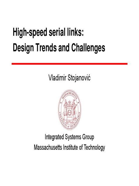 high speed serial links examining high speed design trends and