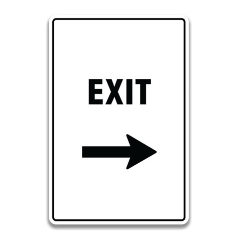 EXIT RIGHT SIGN Safety Sign And Label