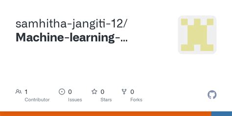 Github Samhitha Jangiti Machine Learning Projects