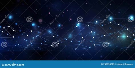 Abstract Technology Background Network Connection Structure With Dots And Lines Vector