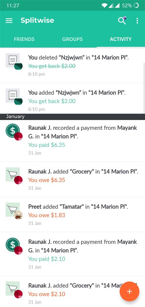 Design Critique Splitwise Android App Ixdpratt