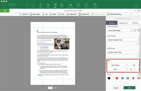 the easiest way to edit header and footer in pdf file