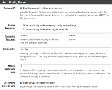 Pfsense Yes You Should Use Auto Config Backup And Heres The Right Settings Lowendbox