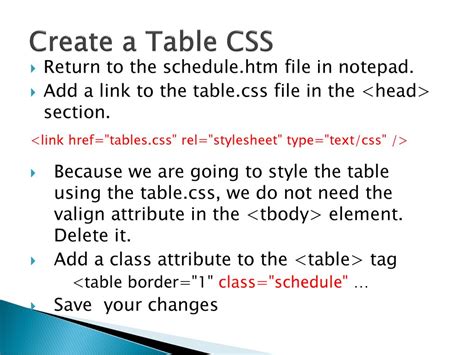For The World Wide Web Styling Tables With Css Ppt Download