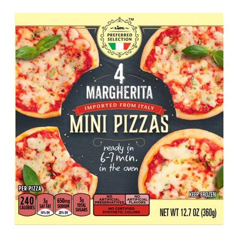 Review Lidl Preferred Selection Frozen Mini Pizzas Margherita MealWhizz