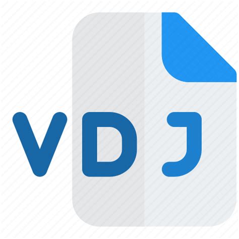 vdj music audio format file icon download on iconfinder