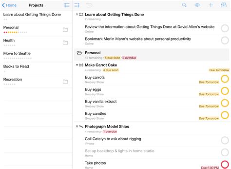 Omnifocus 2 For Ios User Manual Projects