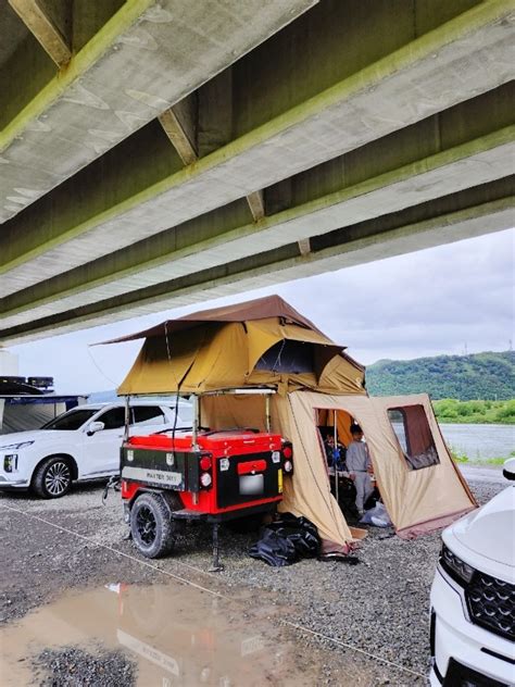 대구근교 노지캠핑 트레일러and루프탑텐트 우중캠즐겼어요 네이버 블로그