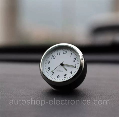 Автомобильные часы для салона авто на батарейке - БЕЛЫЙ ЦИФЕРБЛАТ ...